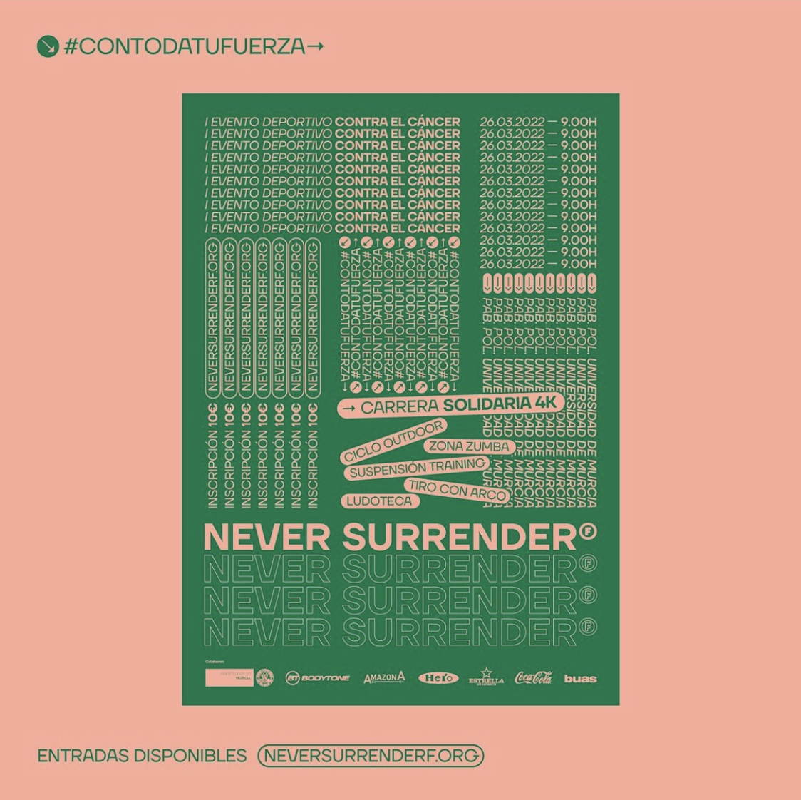 Never Surrender Fonts In Use